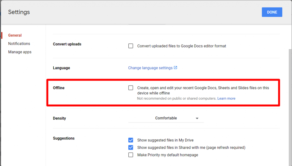 google docs sheet offline | CLASS Training